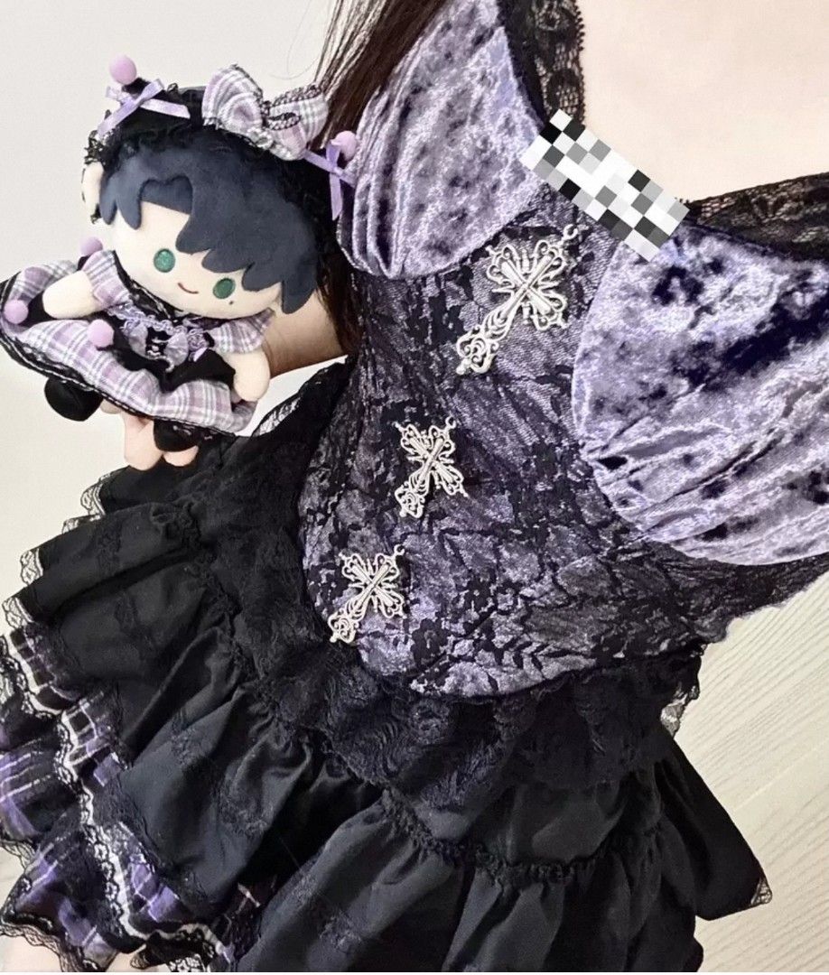 Gothic Lolita Dress with Cross Details, Women's Fashion, Dresses & Sets ...