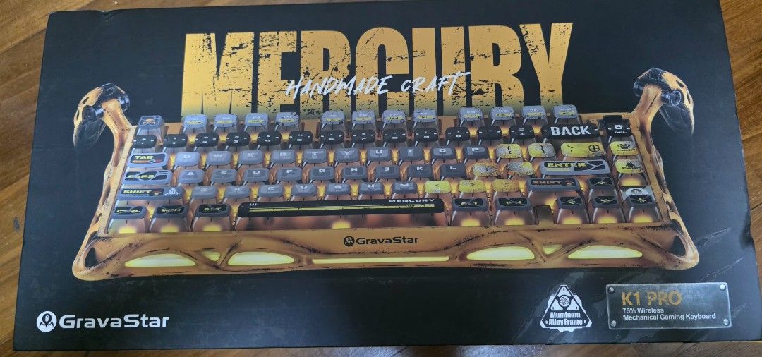 Brand new SEALED GravaStar K1 Pro Wireless Mechanical Gaming Keyboard ...