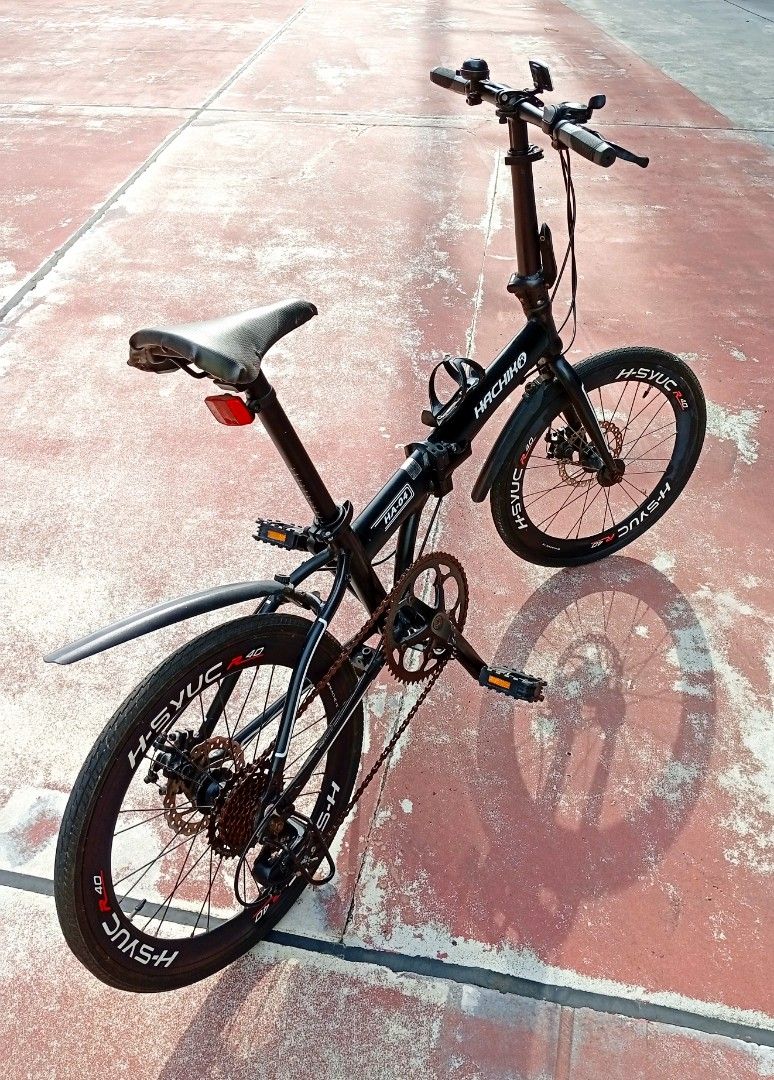 Hachiko HA-04 Folding Bike - Black, Sports Equipment, Bicycles & Parts ...