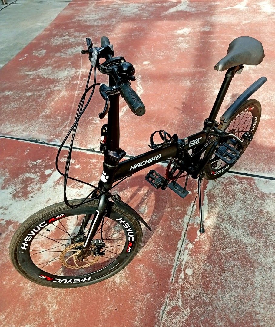 Hachiko HA-04 Folding Bike - Black, Sports Equipment, Bicycles & Parts ...
