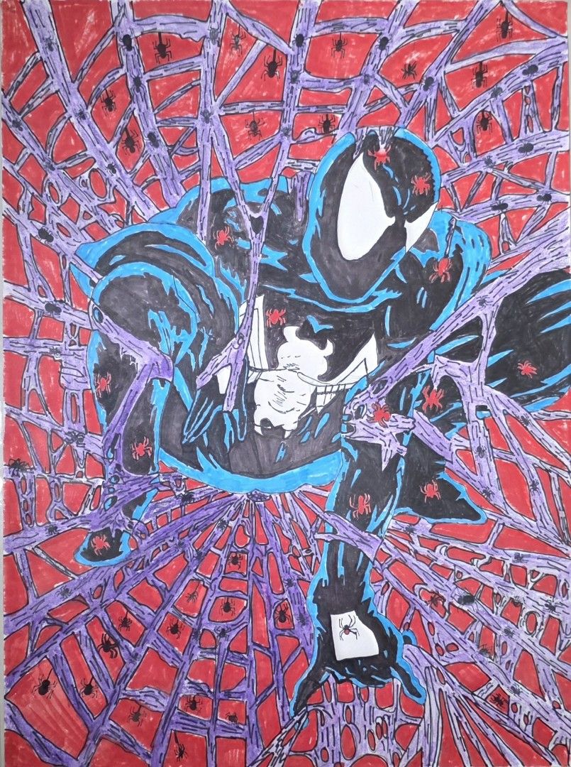Hand-drawn Marvel Comic Art - Venom, Spider-Man, and More!, Hobbies ...