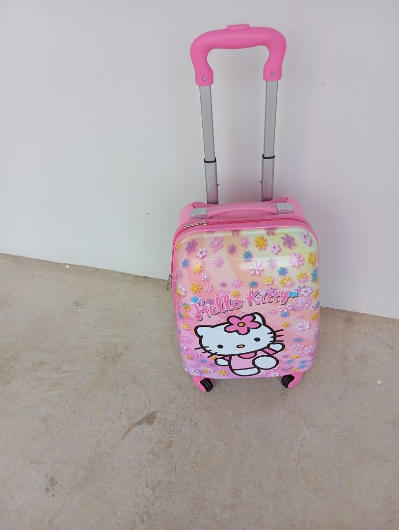 Hello Kitty Kids' Rolling Suitcase, Hobbies & Toys, Travel, Luggage on ...
