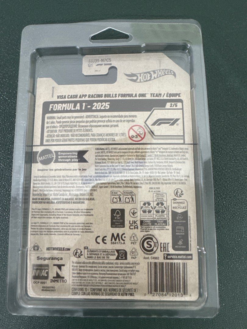 Hot Wheels Formula 1 Cars visa cash app Racing Bulls formula one team ...