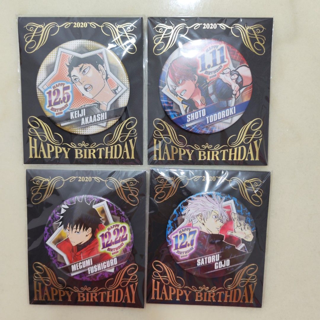 🌟Instock🌟jump shop 2020 birthday badge ~Jujutsu Kaisen Megumi, Gojo, my ...