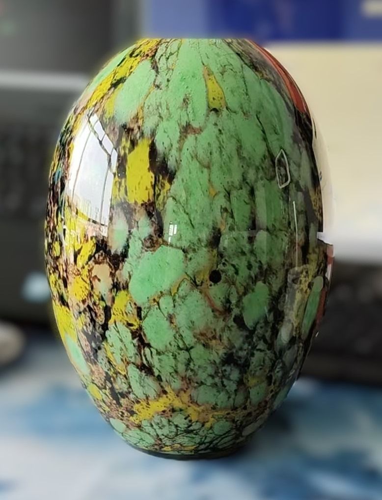 Kamei Multi Colour Spatter Glass Vase, Furniture & Home Living, Home ...