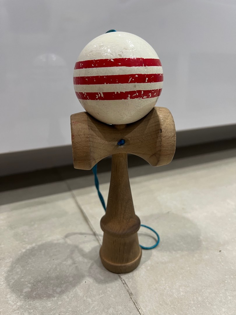 Kendama Toy with Red Stripes, Hobbies & Toys, Toys & Games on Carousell