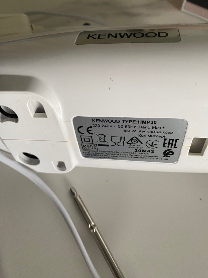 Kenwood HMP30 Hand Mixer, TV & Home Appliances, Kitchen Appliances ...