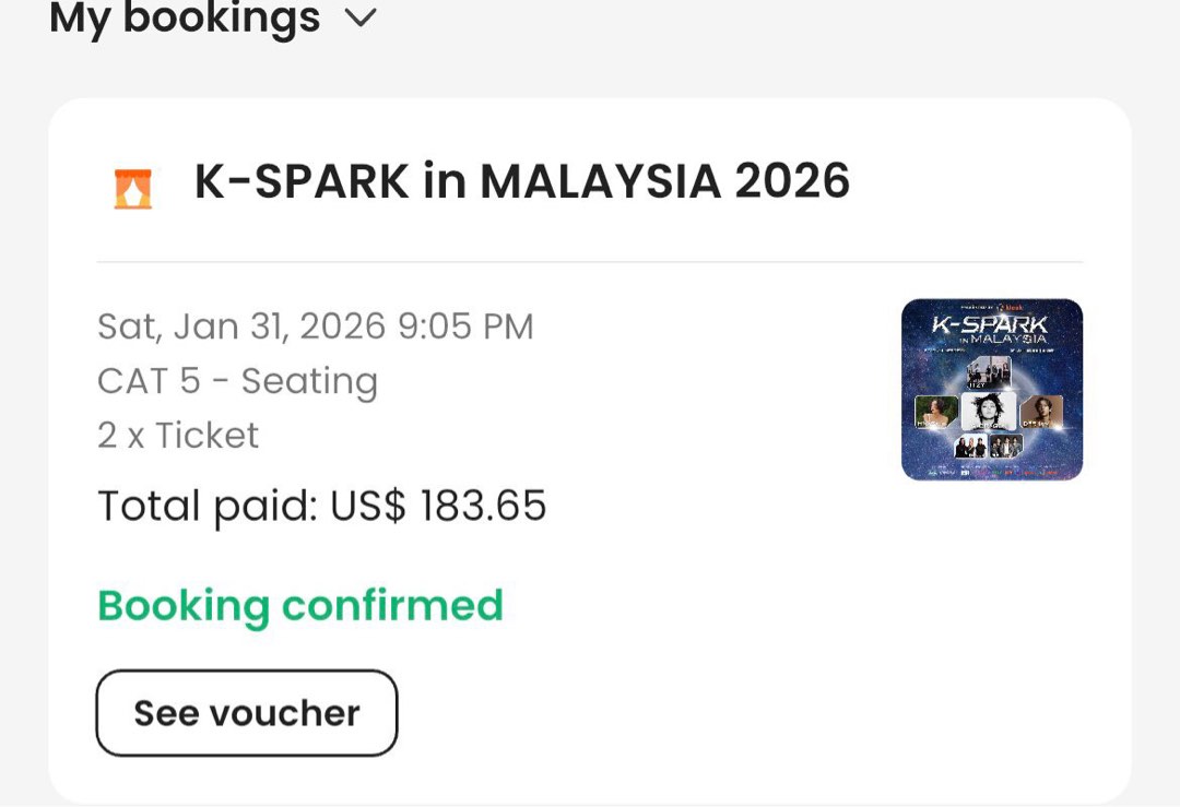 K-SPARK in MALAYSIA 2026 - CAT 5 Seating, Tickets & Vouchers, Event ...