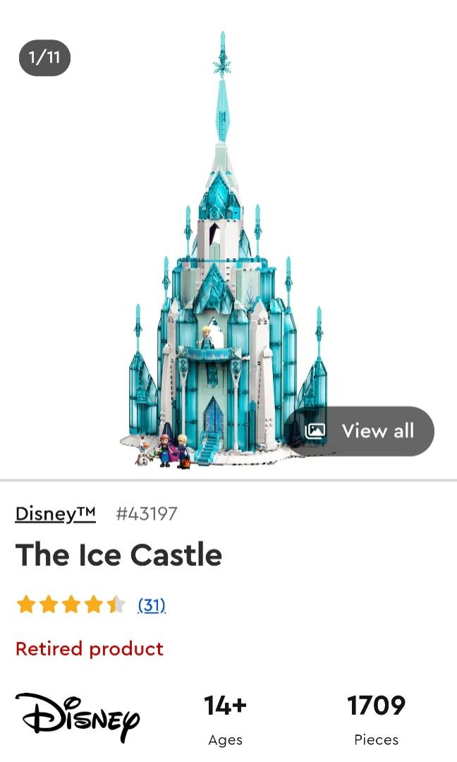 LEGO Disney Frozen Ice Castle Set 43197, Hobbies & Toys, Toys & Games ...