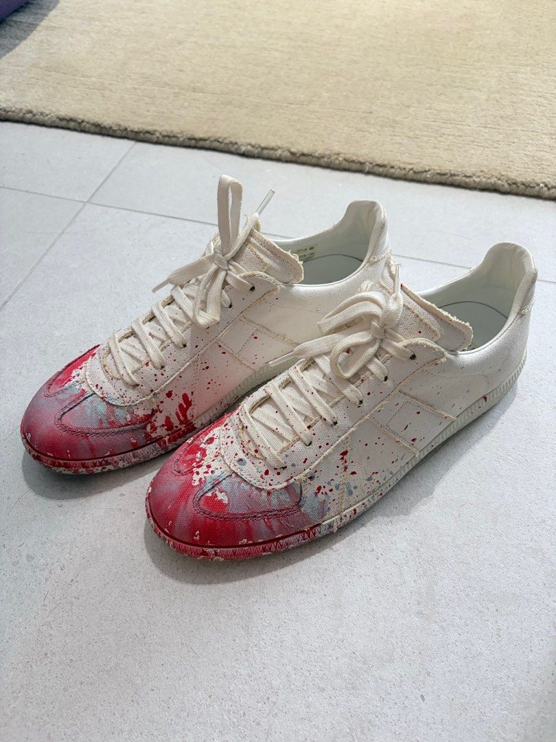 Maison Margiela Replica Paint Splatter Sneakers, Men's Fashion ...
