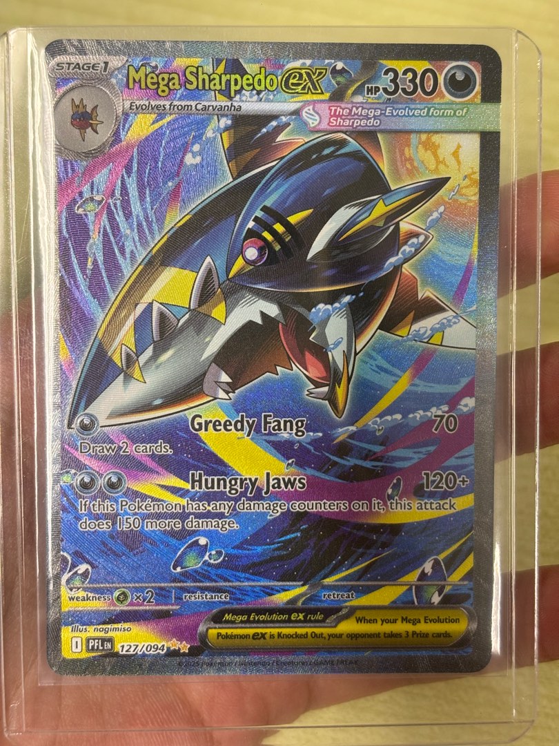 Mega Sharpedo EX SIR Pokemon Card, Hobbies & Toys, Toys & Games on ...