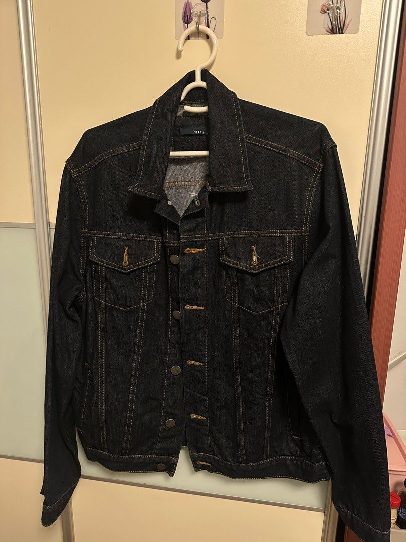 Men’s Dark Blue Denim/Jeans Jacket – 7DAYZ – Good Condition, Men's ...