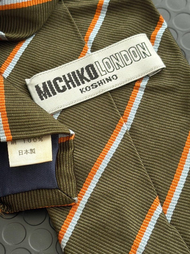 Michiko London Koshino Striped Tie Made in Japan, Men's Fashion ...