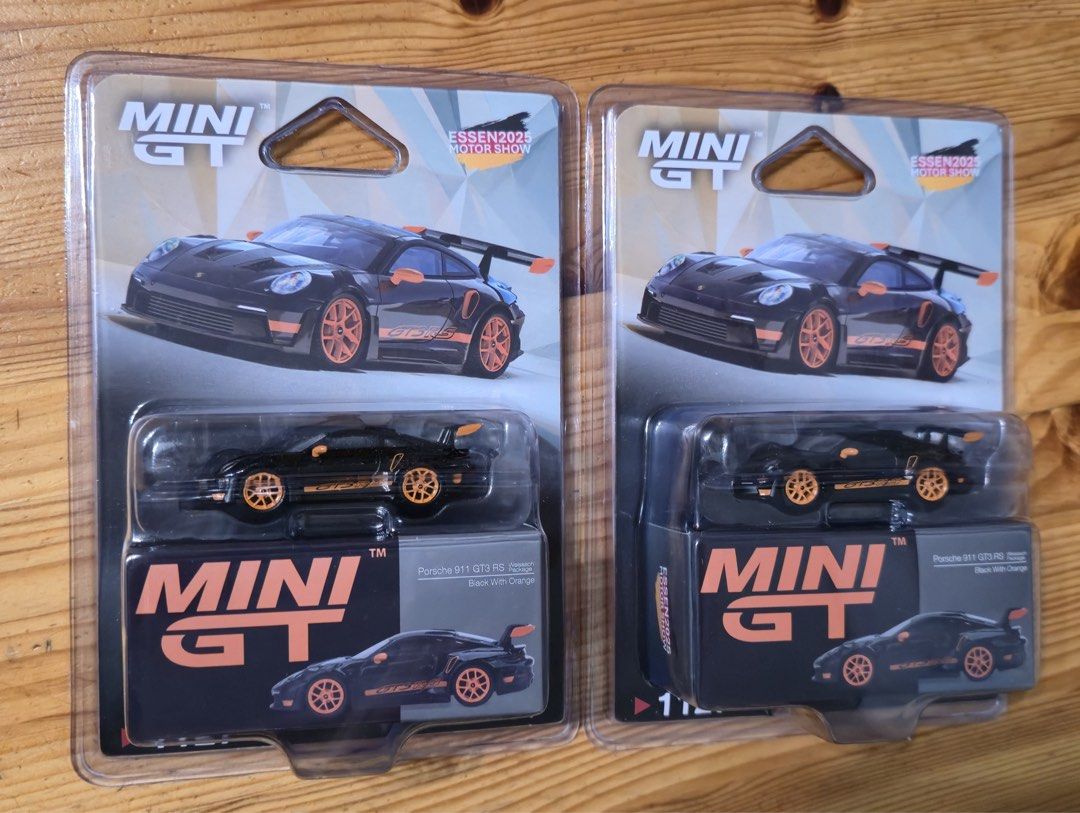 Mini GT Essen Motor Show Exclusive Porsche 911 GT3RS Black With Orange ...
