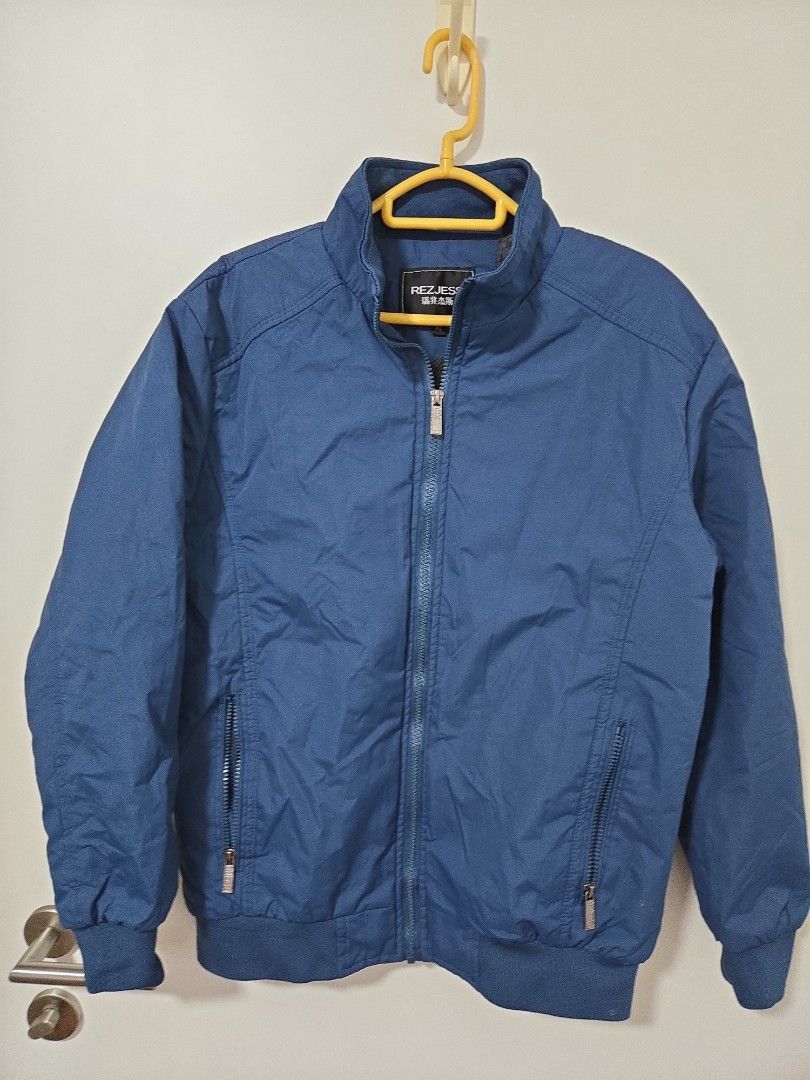 Navy Blue Lined Jacket, Men's Fashion, Coats, Jackets and Outerwear on ...