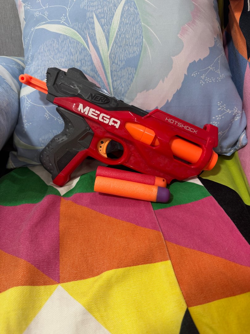 Nerf Mega Hotshock Blaster with Darts, Hobbies & Toys, Toys & Games on ...