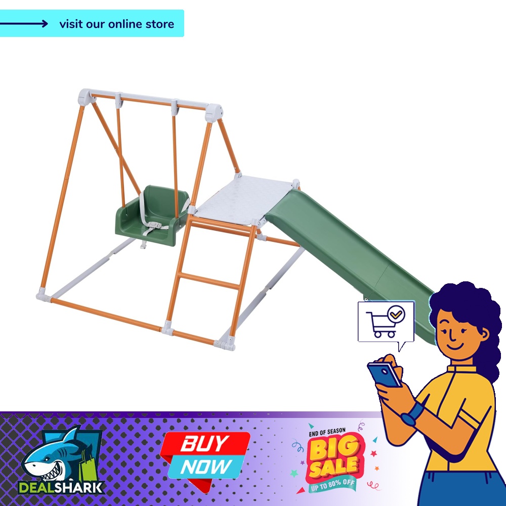 Nonaka Seisakusho Folding Long Slope Kids Park F, Brown, Energetic ...