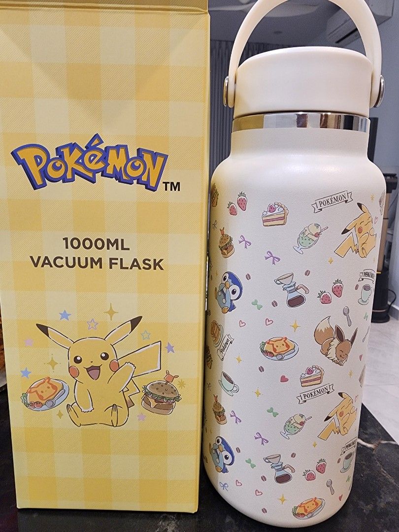 NTUC fairprice Pokemon Flask 1000ml, Furniture & Home Living ...