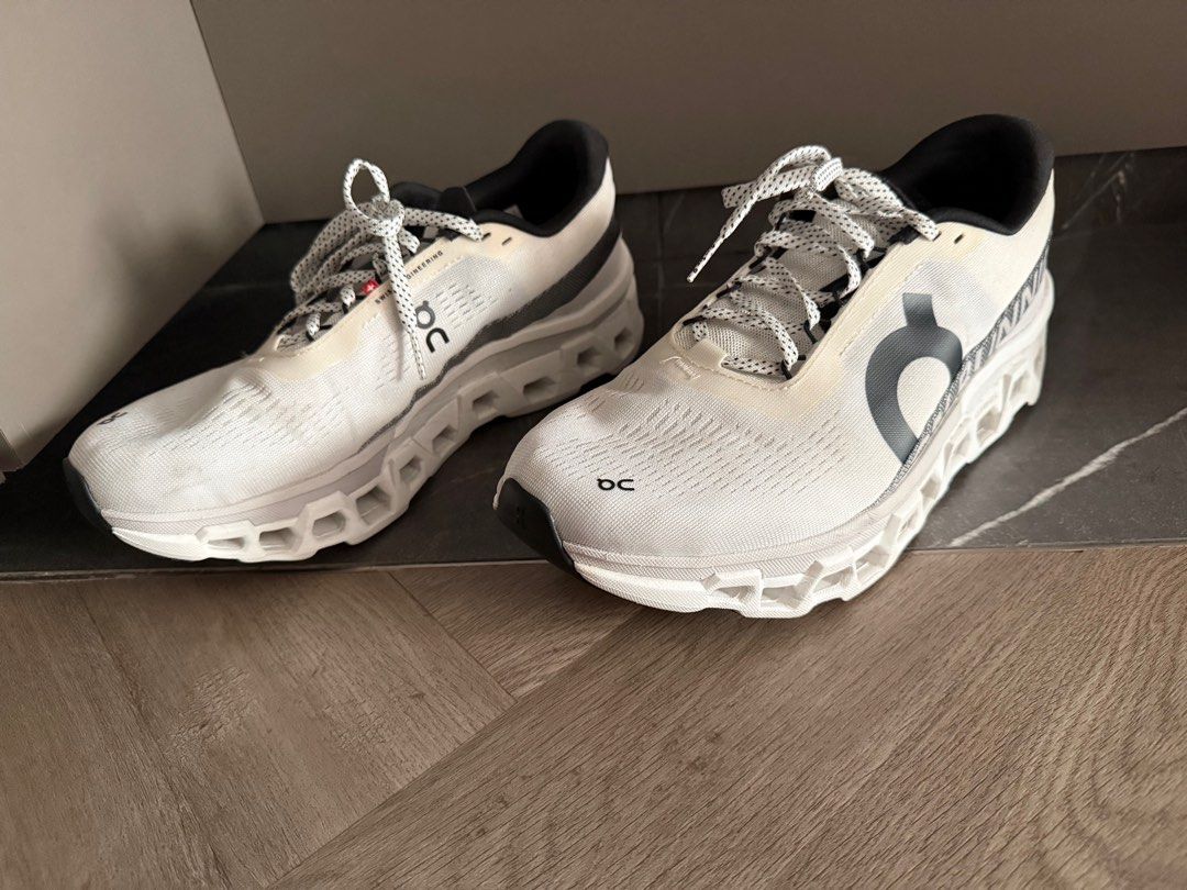 On Cloudmonster Running Shoes - White, Men's Fashion, Footwear ...