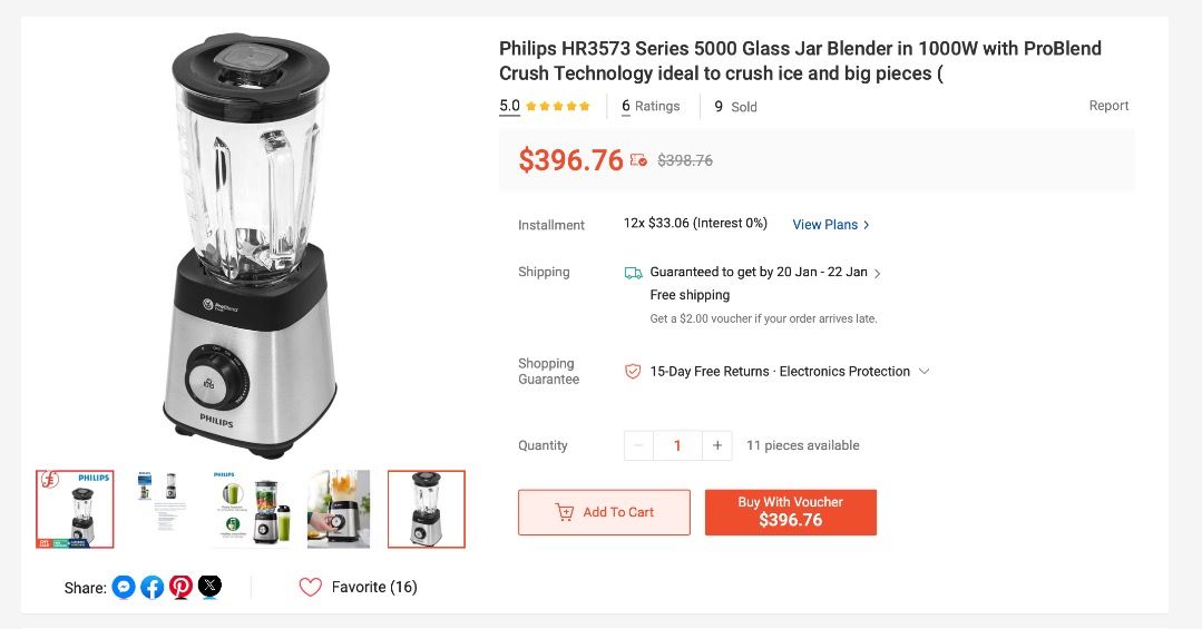 Philips HR3573 Series 5000 Glass Jar Blender, TV & Home Appliances ...