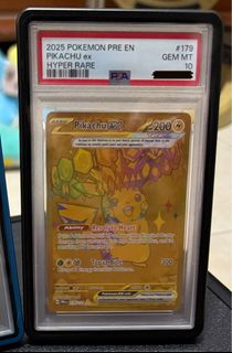 2024 Pokemon SSP EN Pikachu ex Hyper Rare PSA 9, Hobbies & Toys, Toys ...