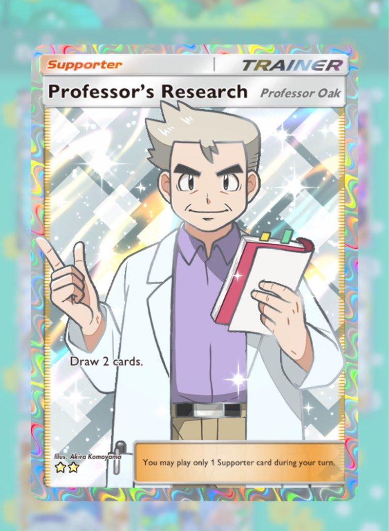 Pokemon TCG Pockey Professor’s Research Full Art Oak, Video Gaming ...