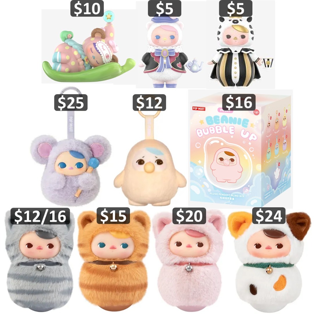 Popmart Pucky What are the Fairies Doing? Figure Goodnight, Animal Tea ...