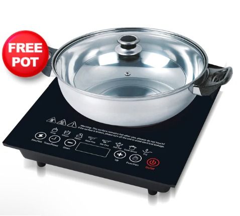 PowerPac Steamboat Induction Cooker with Stainless Steel Pot, Furniture ...