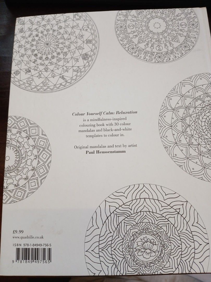 Relaxation Colour Yourself Calm Adult Colouring Book, Hobbies & Toys ...