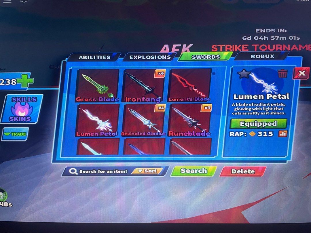 Roblox Blade Ball Lumen Petal Sword, Video Gaming, Video Games, Others ...