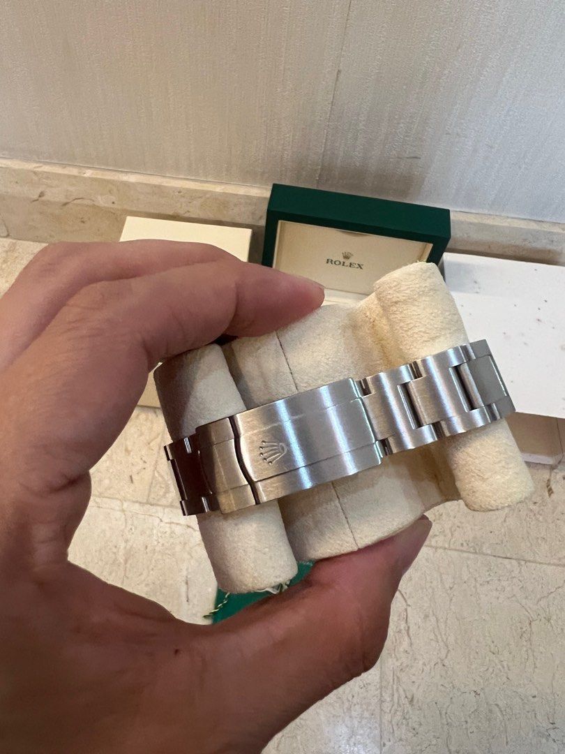 Rolex Oyster Perpetual Green Dial, Luxury, Watches on Carousell