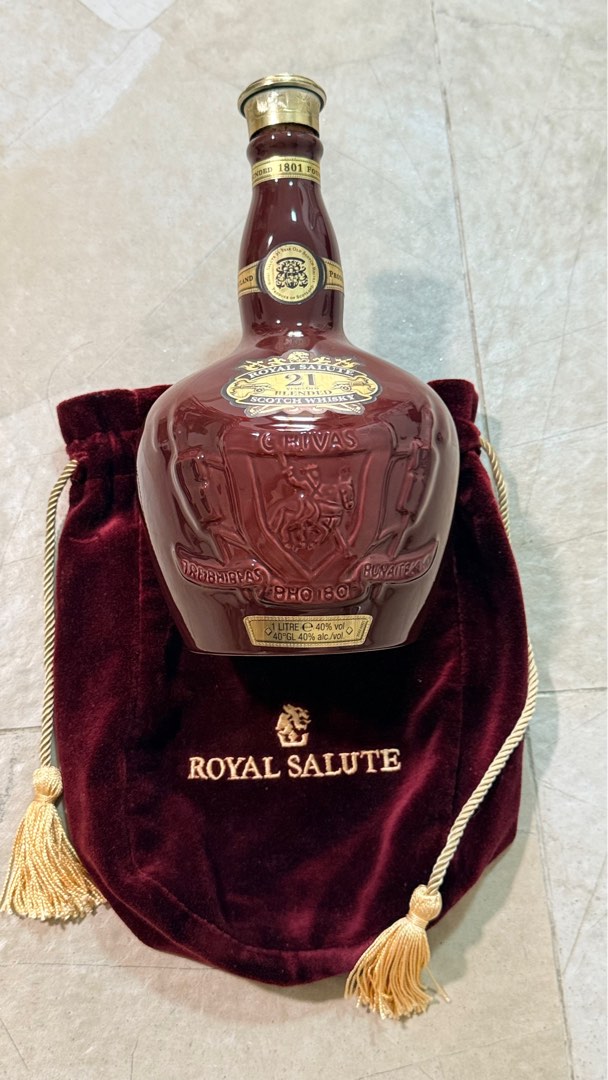 Royal Salute 21 years old-The Ruby Flagon-empty bottle, Food & Drinks ...