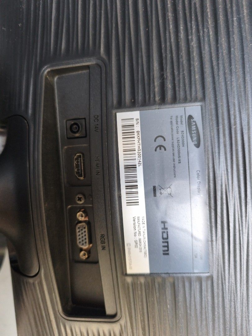 Samsung Monitor - Model: S24D300H, Computers & Tech, Parts ...