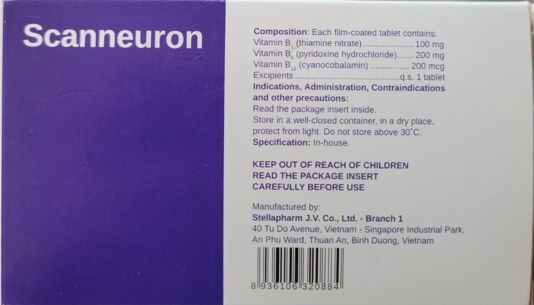 Scanneuron Vitamin B Supplement, Health & Nutrition, Health Supplements ...