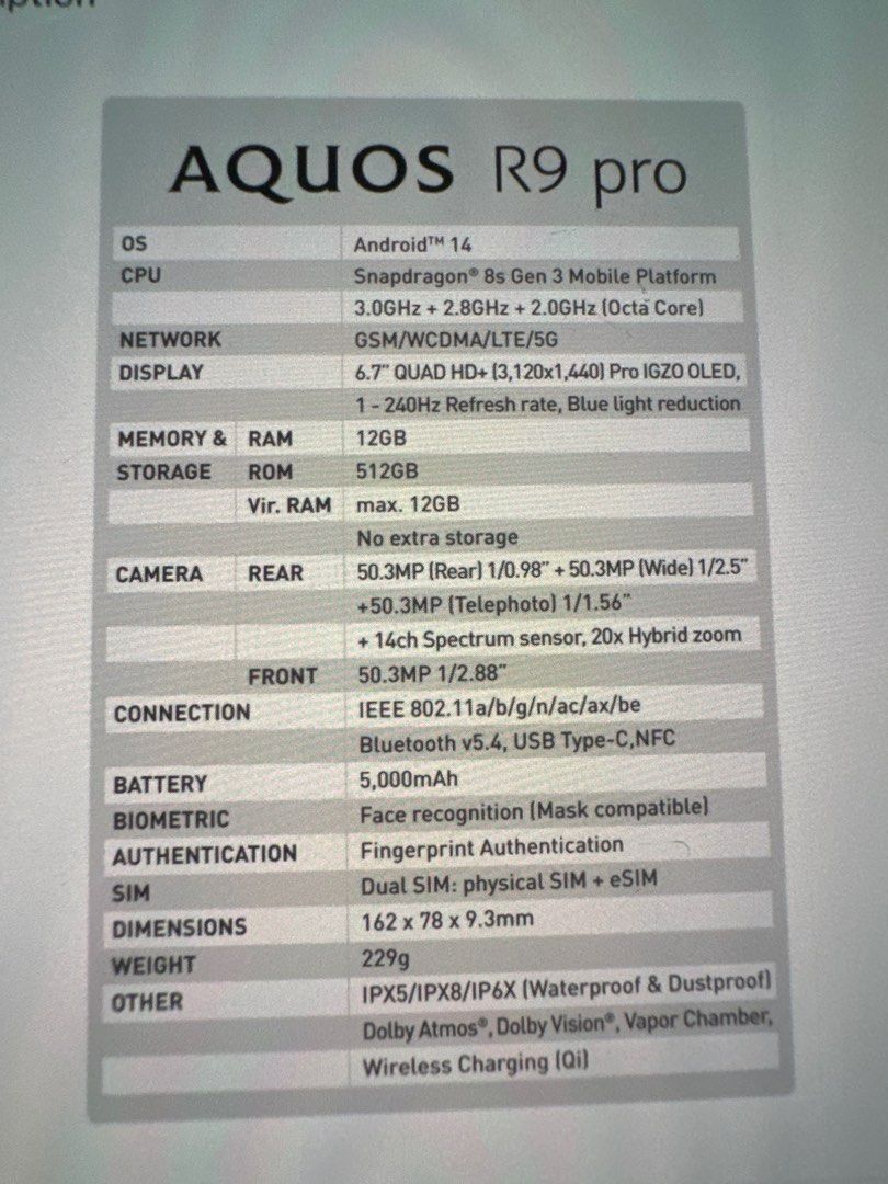 Sharp Aquos R9 Pro - Brand New, Mobile Phones & Gadgets, Mobile Phones ...