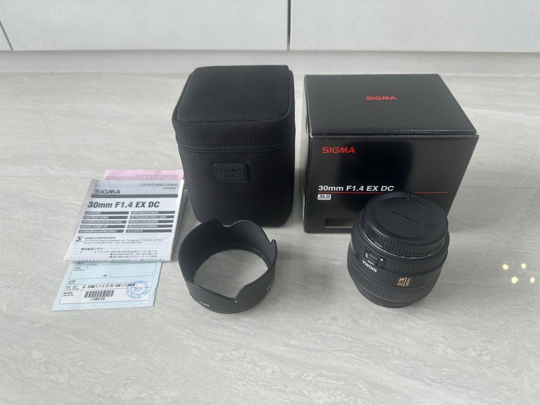 Sigma 30mm f1.4 EX DC (Canon mount), Photography, Lens & Kits on Carousell