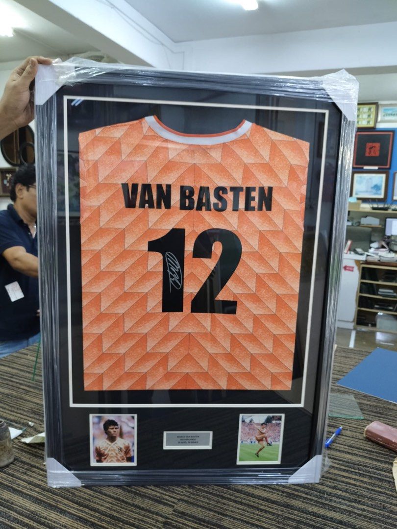 Signed Marco van Basten retro Dutch shirt, Hobbies & Toys, Memorabilia ...