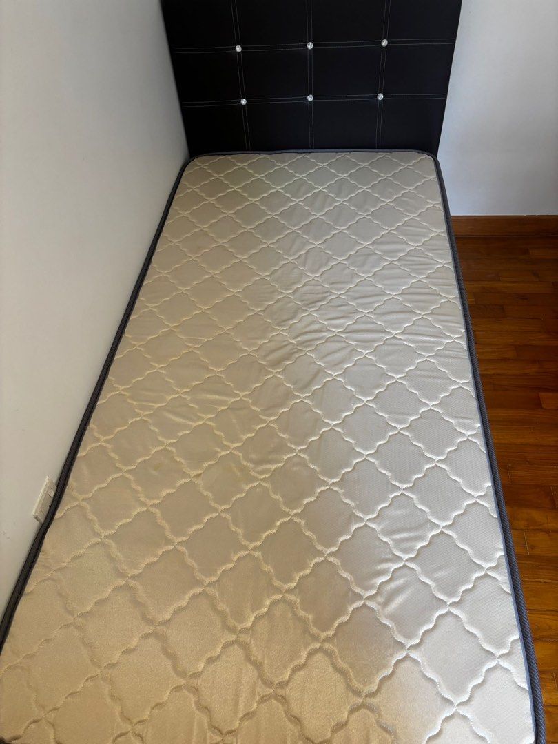 Single Bed Frame with Mattress - Alantis, Furniture & Home Living, Furniture, Bed Frames ...