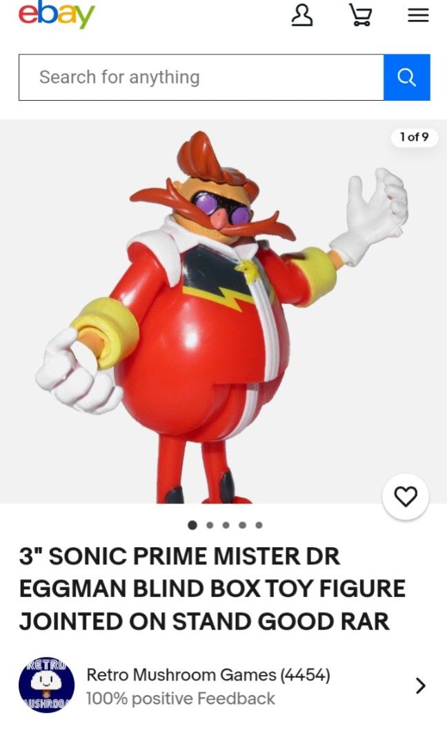 Sonic Prime Mr. Eggman, Hobbies & Toys, Memorabilia & Collectibles, Fan ...