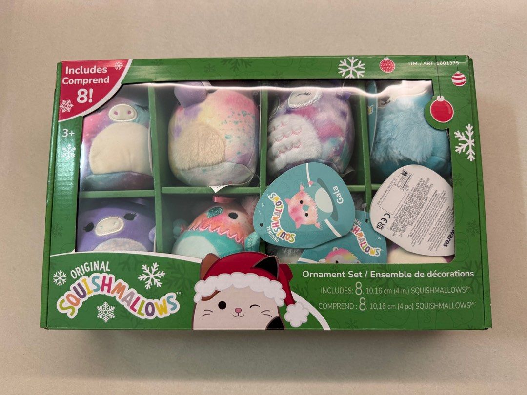 Squishmallows Original Ornament Set - 8 Pieces, Hobbies & Toys, Toys ...