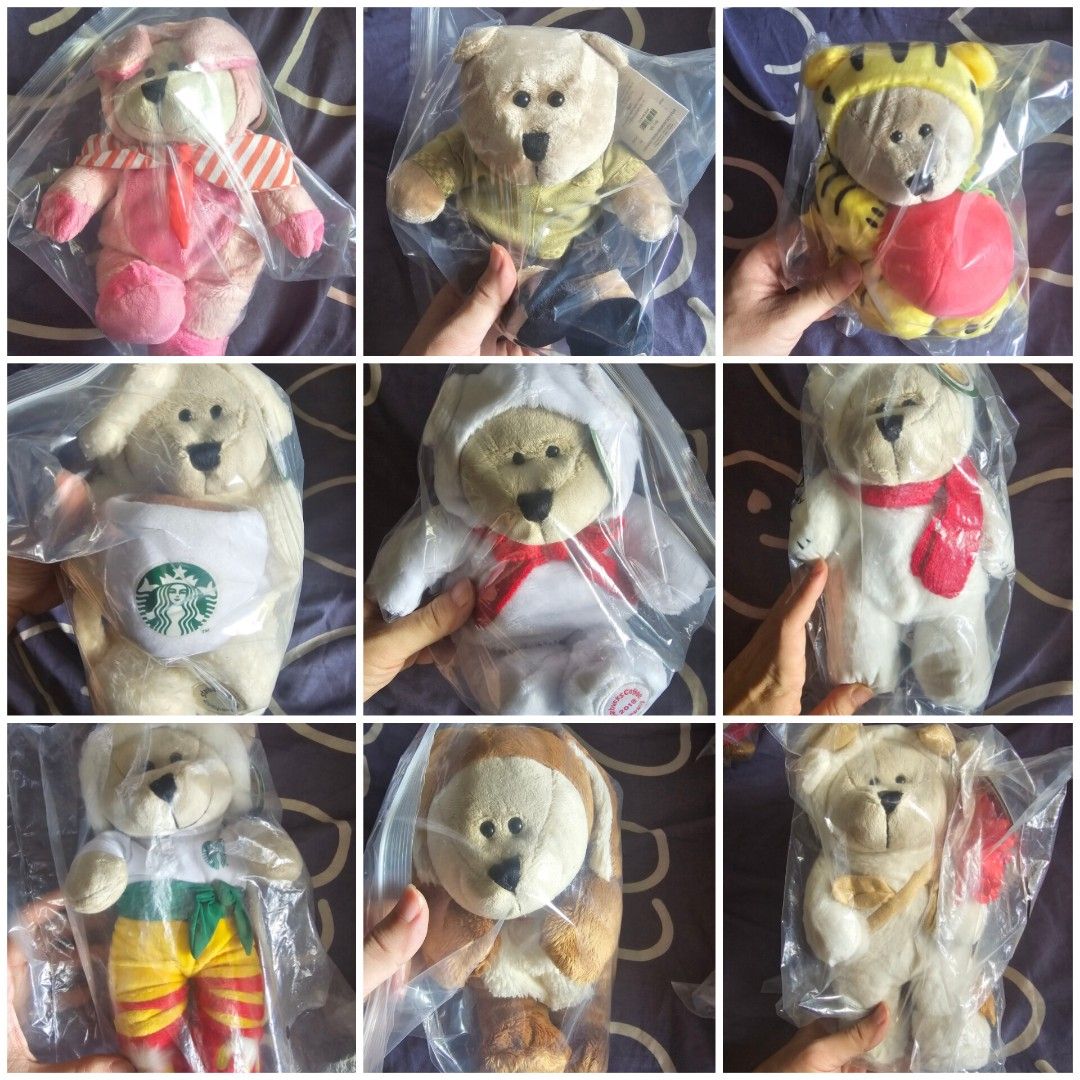 Starbucks bearista bear plush toy soft toy collection 3, Hobbies & Toys ...