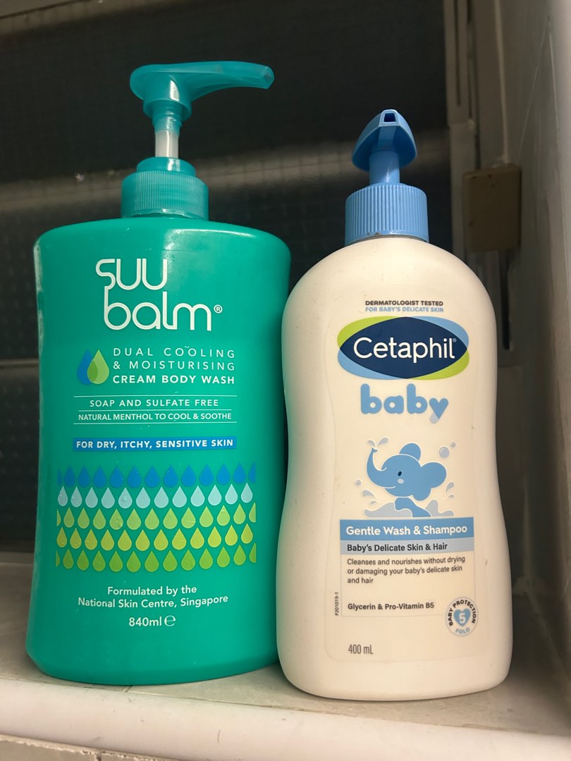 Suu Balm & Cetaphil Baby Body Wash & Shampoo, Babies & Kids, Bathing ...