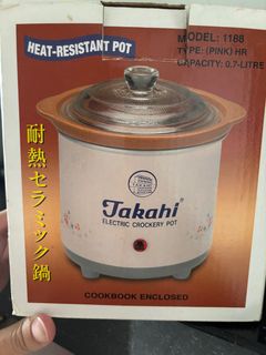 TakahI Electric Crockery Pot - 1.2L, TV & Home Appliances, Kitchen ...