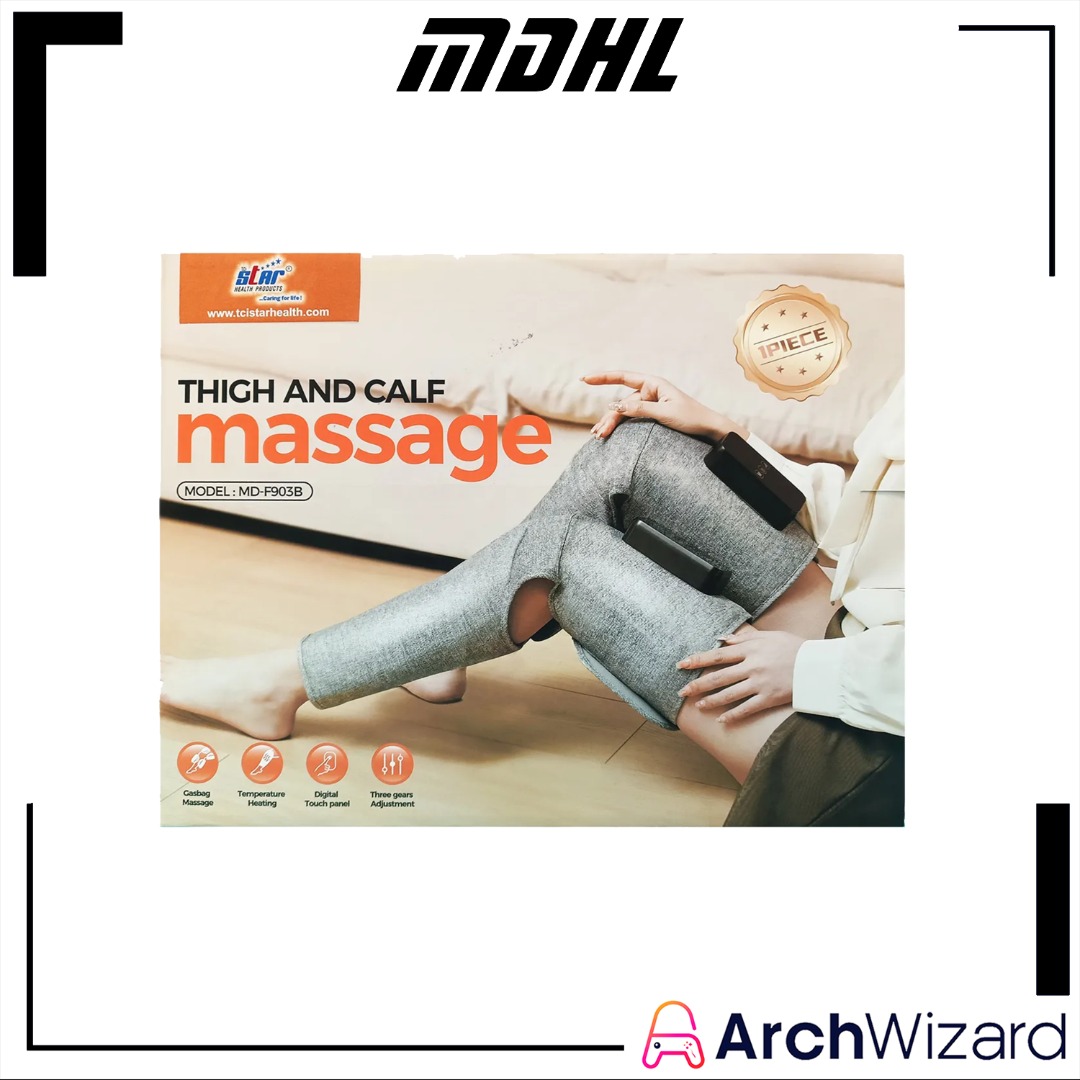 Thigh and Calf Massager with Heat & Adjustable Compression - MDHL ...