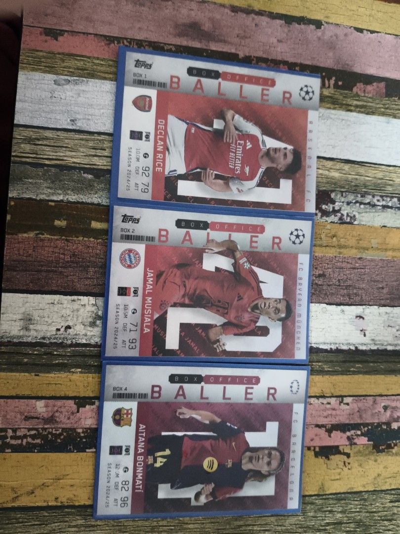 Topps Match Attax Baller Cards - Declan Rice, Jamal Musiala, Aitana ...