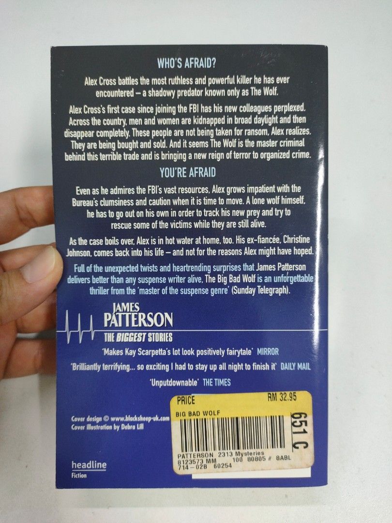 [Used] The Big Bad Wolf (Alex Cross #9) by James Patterson (Horror ...