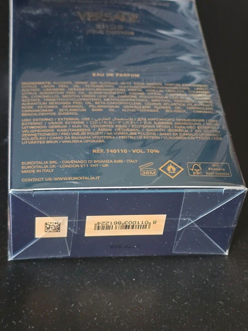 Versace Eros Pour Homme Eau de Parfum 100ml, Beauty & Personal Care ...