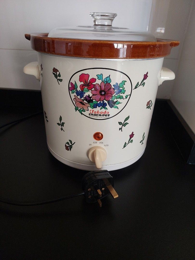 Yamada Crock-Pot Slow Cooker with Floral Design, TV & Home Appliances ...
