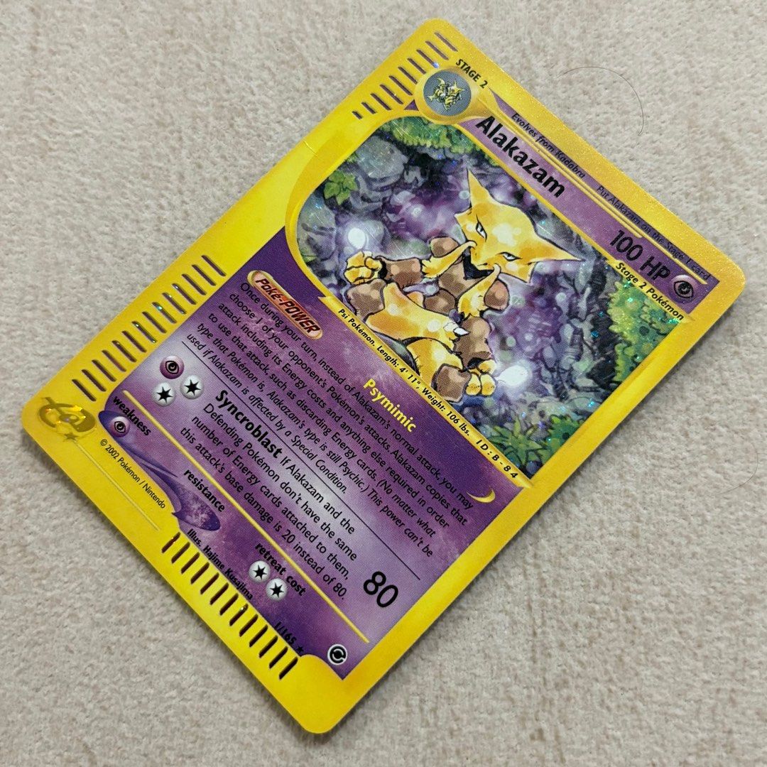 2002 Pokemon Card Pocket Monster Vintage Expedition Alakazam Holo Rare ...