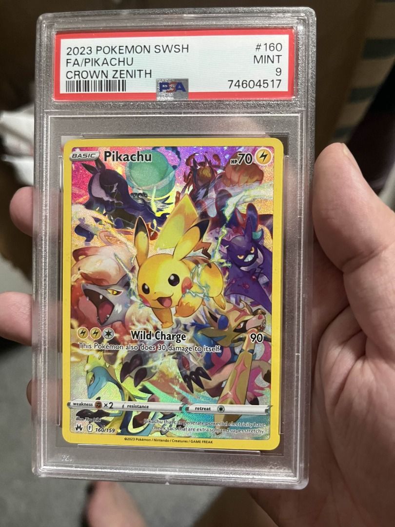 2023 Pokemon Sword & Shield Crown Zenith #160 PIKACHU FA PSA 9 MINT ...